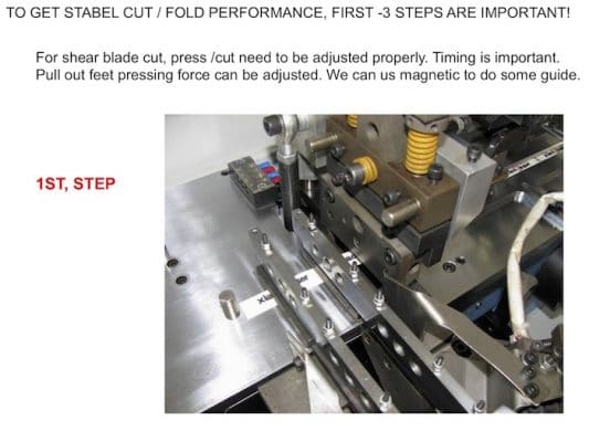 Label cutting and folding machine operation install guide - Chino Machinery