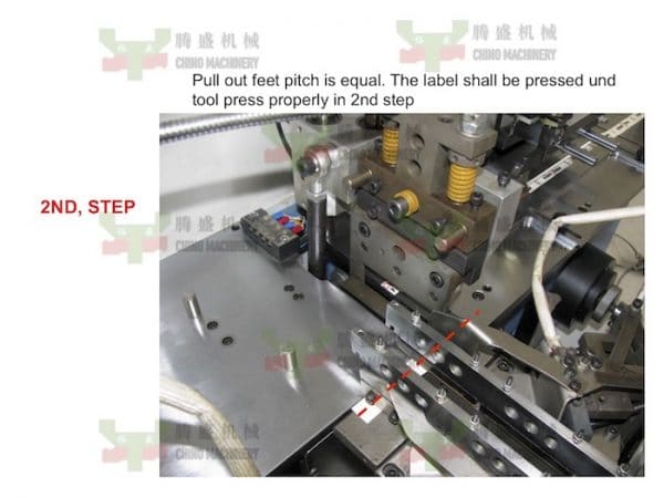 Label cutting and folding machine operation install guide - Chino Machinery